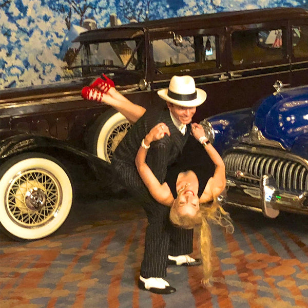 Aris Allen 1940s Women's Red Criss-Cross 3-Buckle Burlesque Pump ...